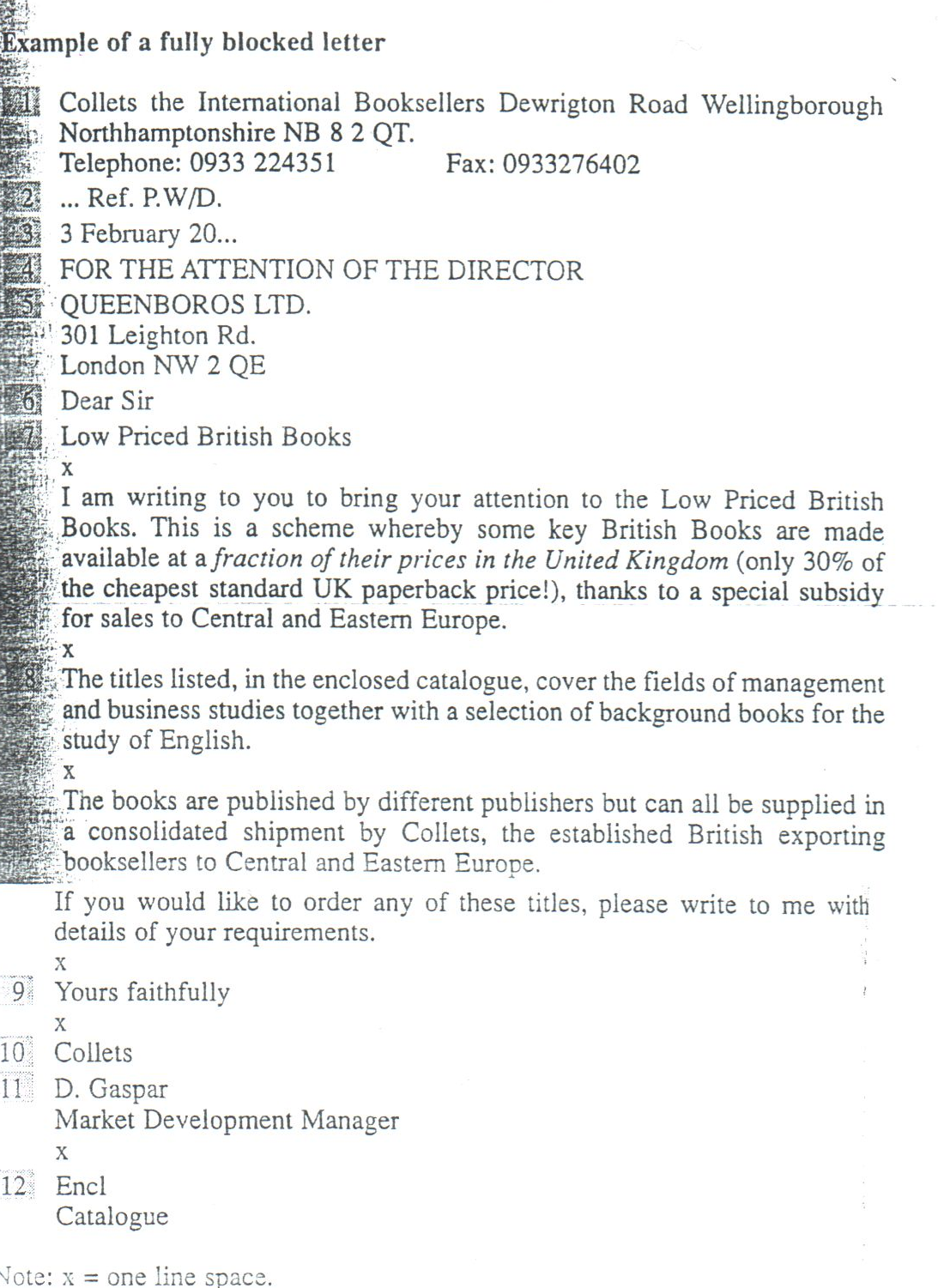 Angol levelezés: fully blocked letter