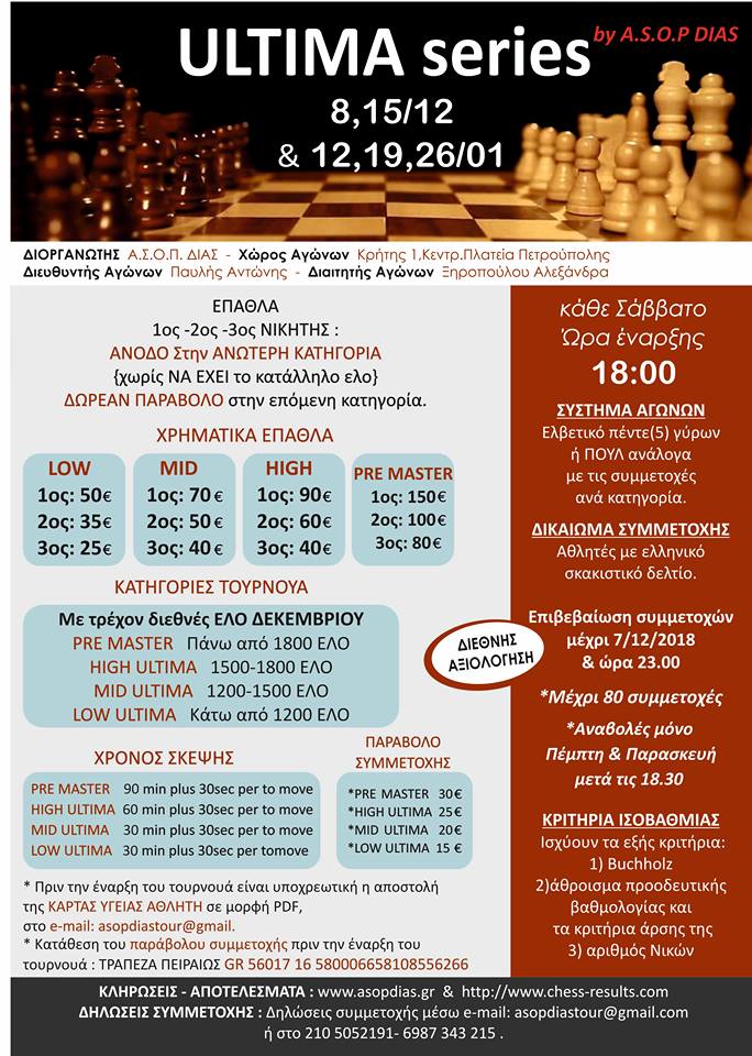 RafTop Chess News: Ultima chess series by A.s.o.p DIAS