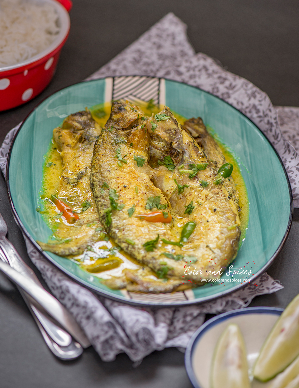 Color and Spices: Fish in mustard sauce...