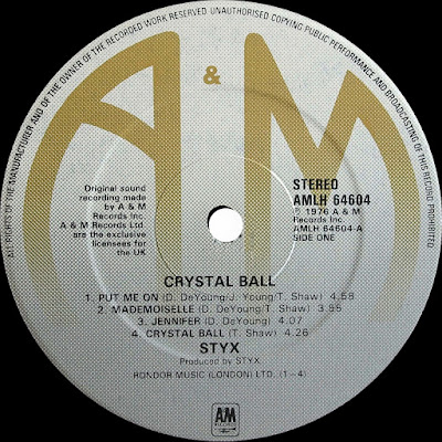 1976 Crystal Ball - Styx - Rockronología