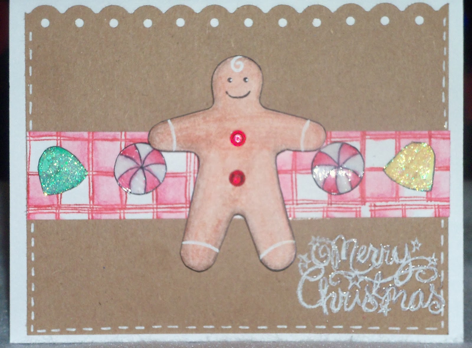 Scrapbooks, Crafts, and Cards, Oh My!: Gingerbread Man Holiday Card!!