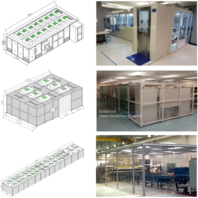 China modular clean room, air shower,FFU,laminar flow bench,clean booth ...