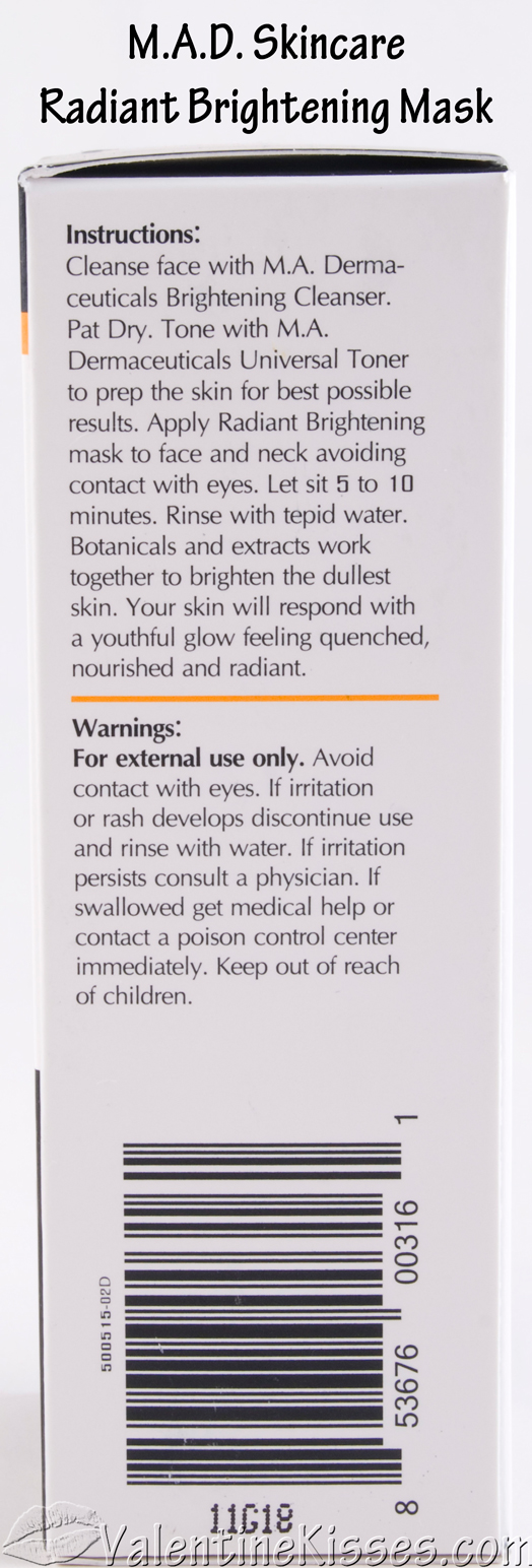 Valentine Kisses: M.A.D. Skincare - 4 products from their Brightening ...