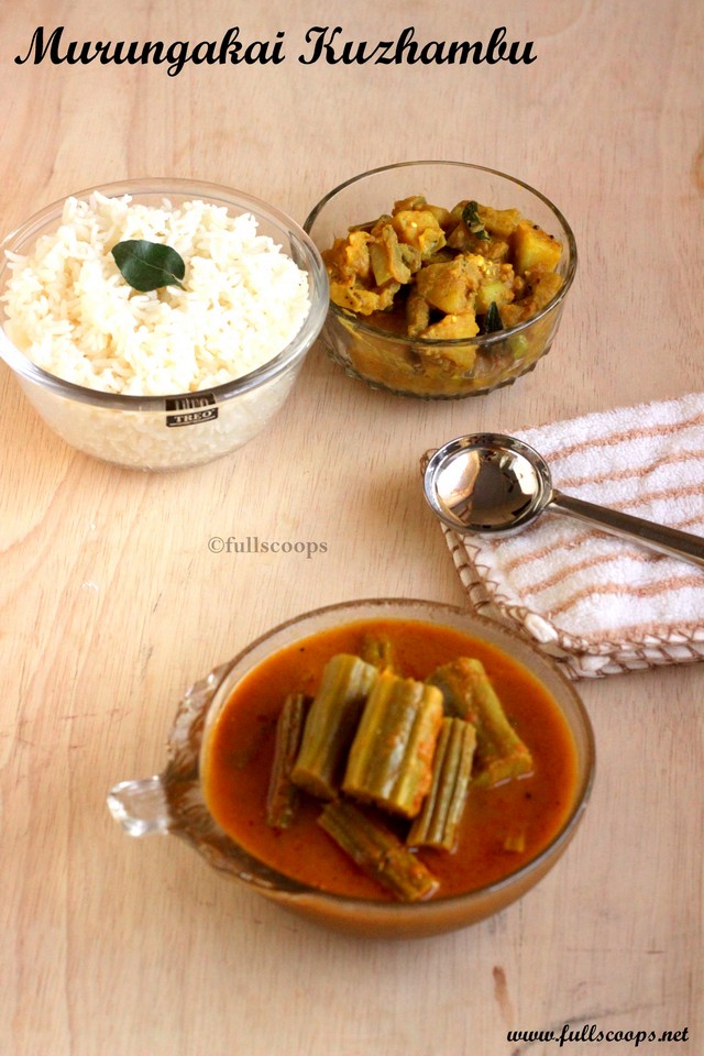 Murungakakai Kara Kuzhambu / Drumstick Curry Recipe ~ Full Scoops - A ...