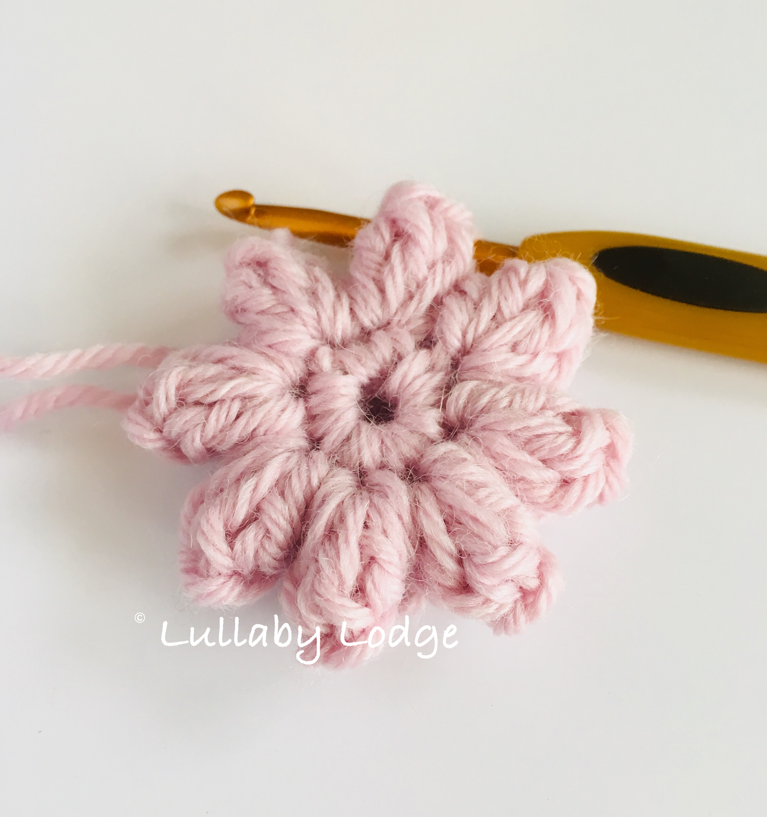 Popcorn Flower Pincushion - Free Crochet Pattern