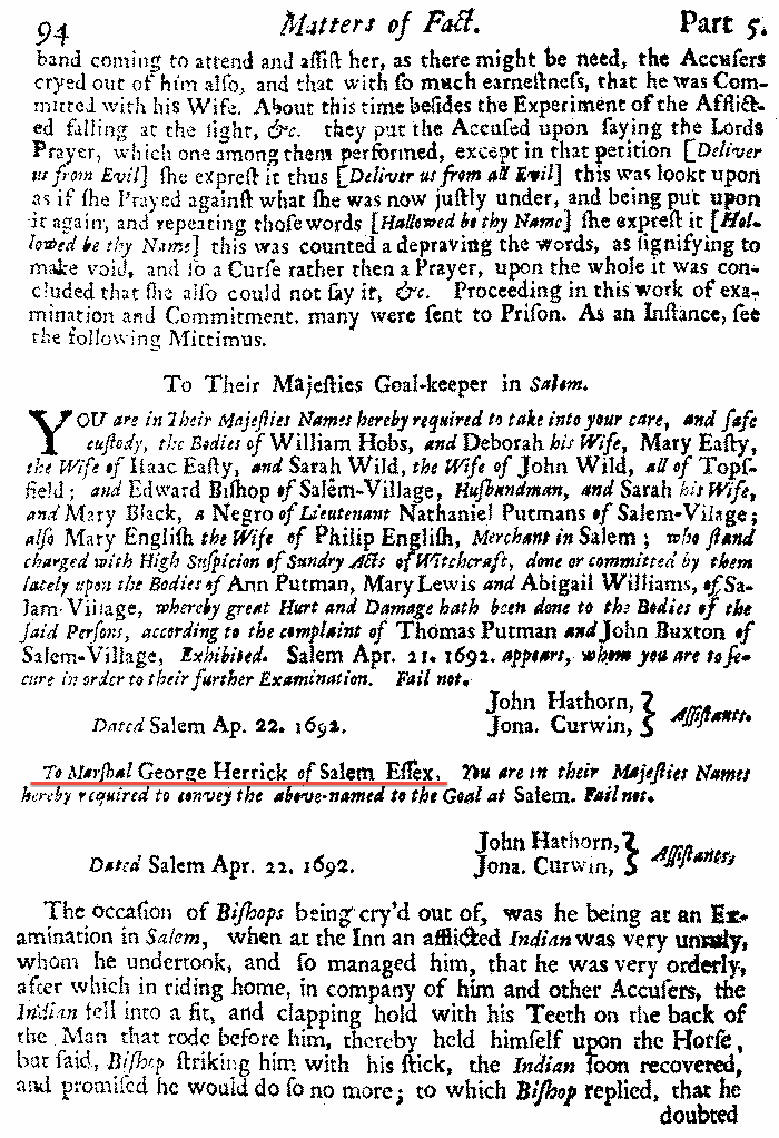 Family Connections: Salem Witch Trials