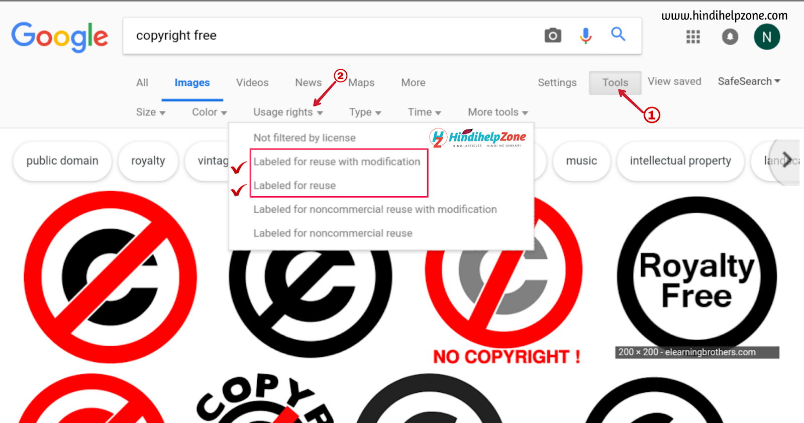 google से copyright free images कैसे download करे /images without ...