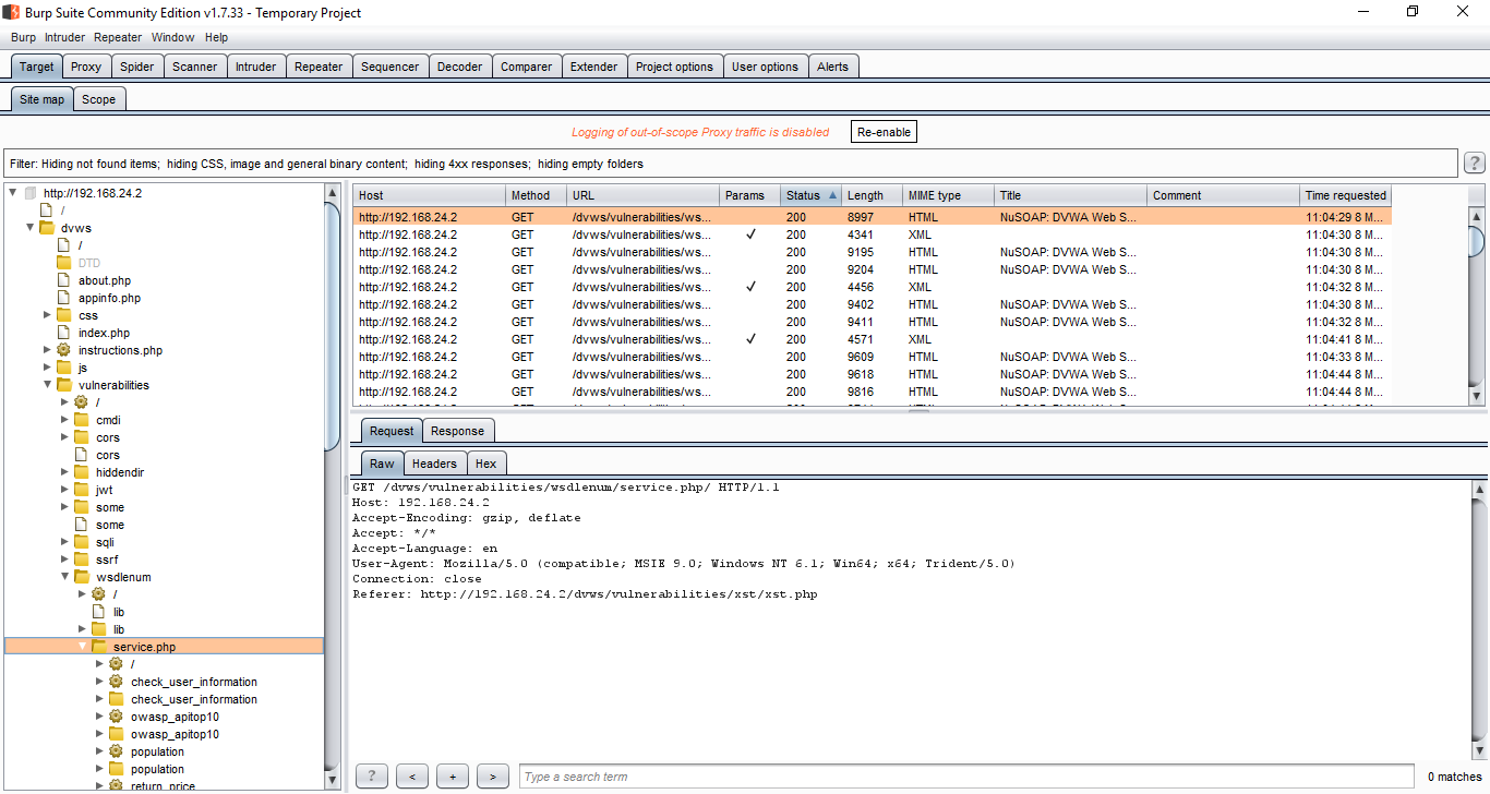 Damn Vulnerable Web Services (DVWS) - Walkthrough