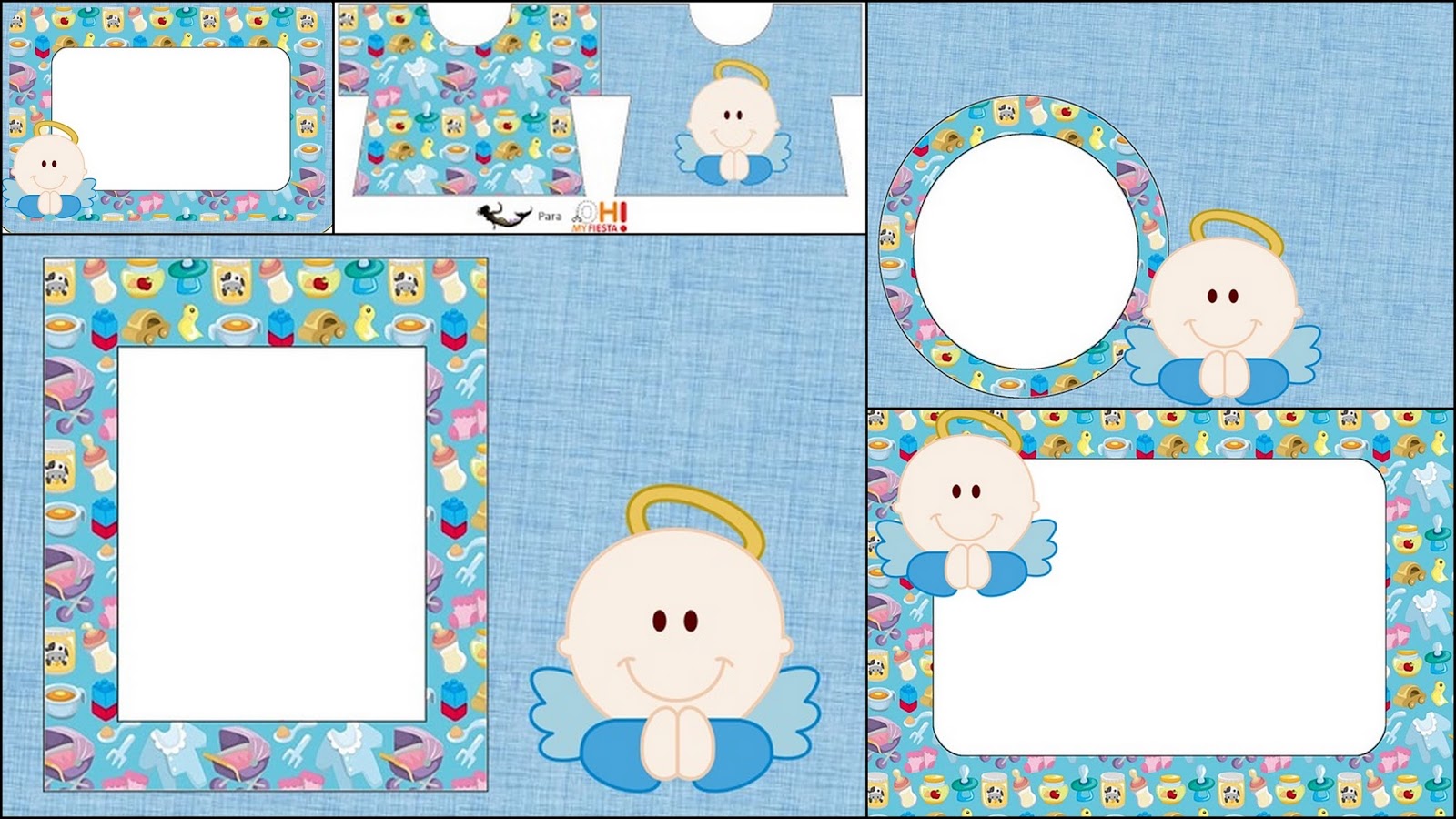 Angel Boy: Free Printable Invitations. - Oh My Baby!