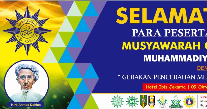 Desain Banner Selamat Datang Musyawarah Cabang (MUSCAB) Muhammadiyah ...
