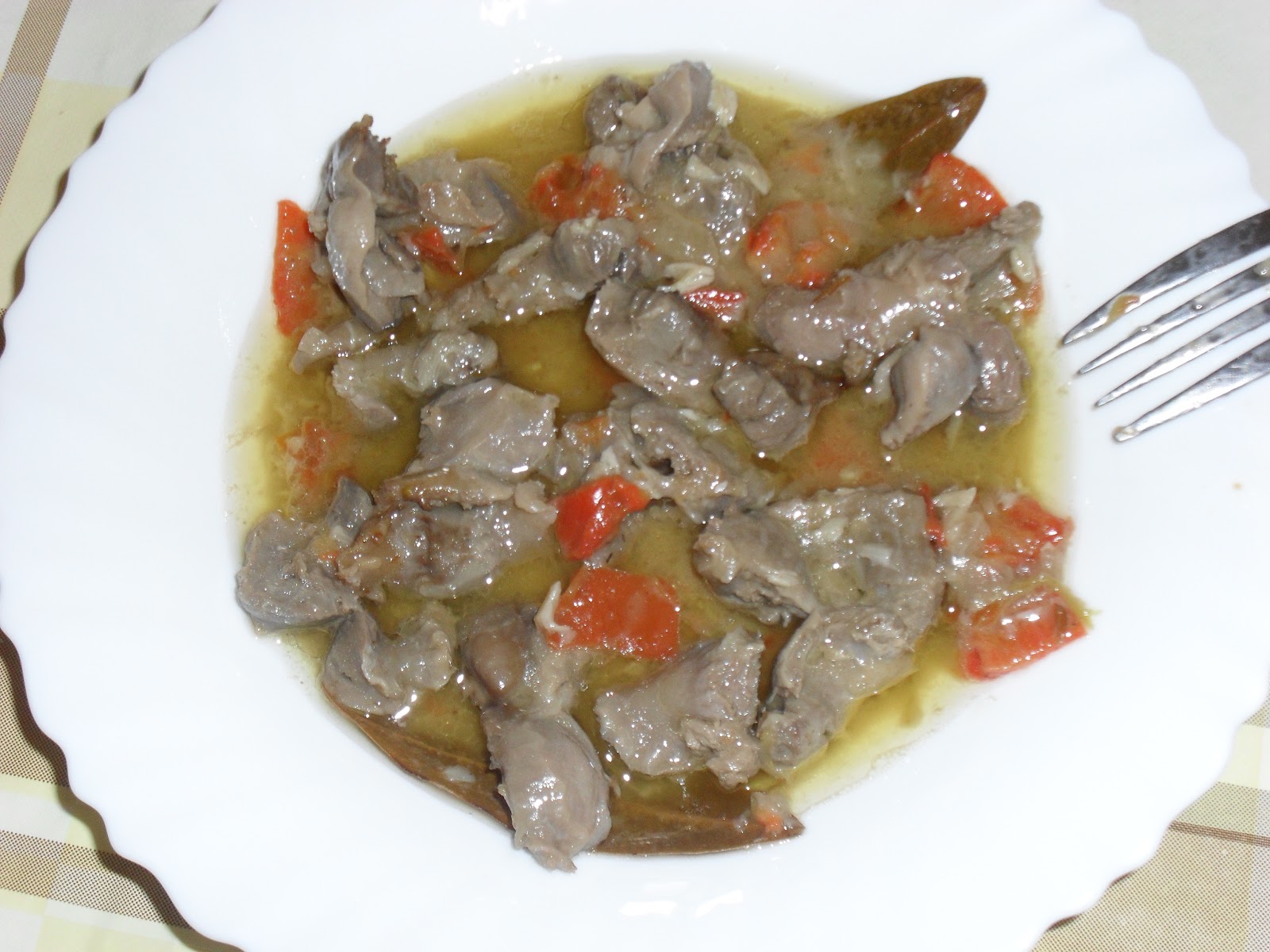 El Blog de una Principiante: Mollejas de pollo en Salsa