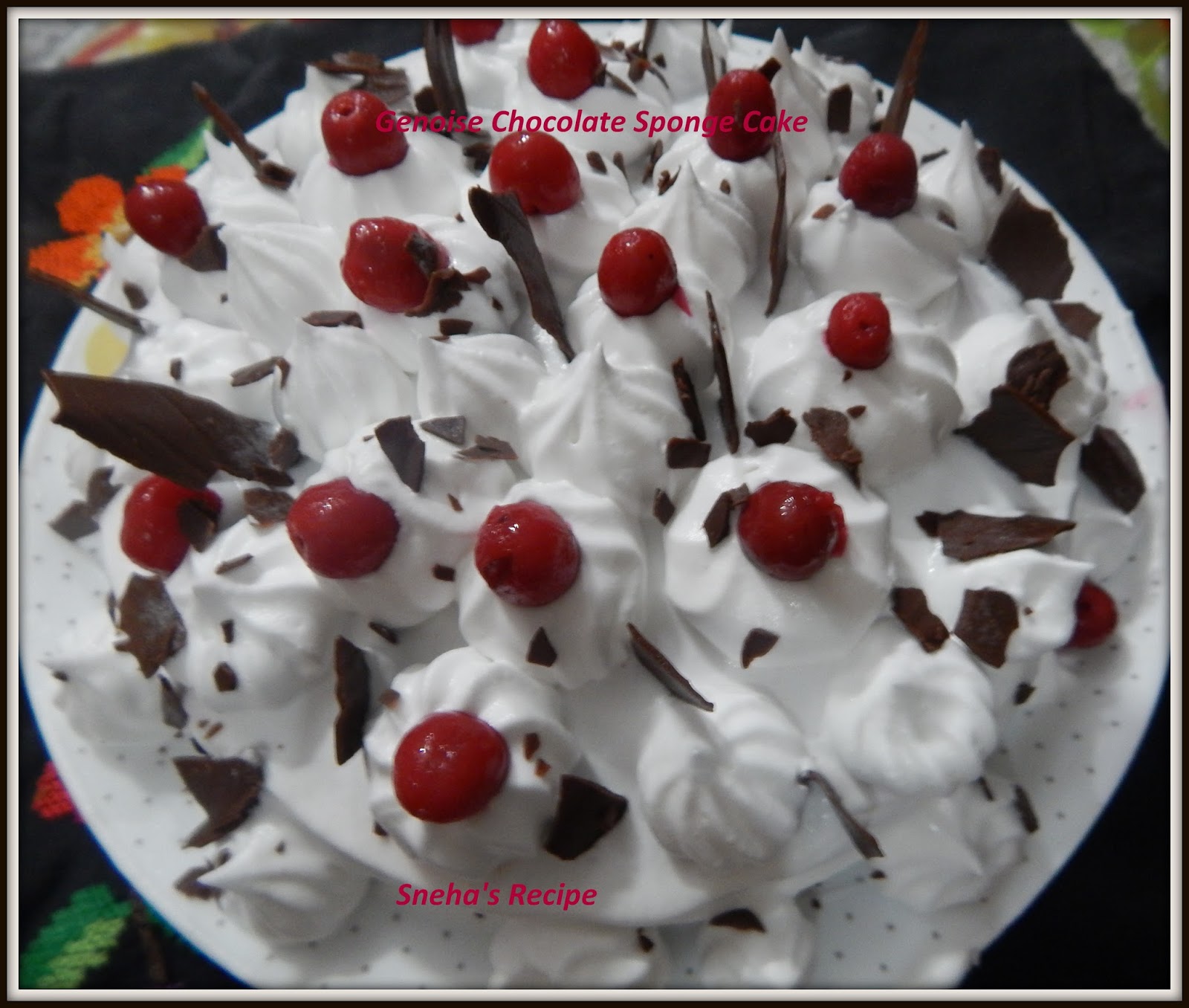 Genoise Chocolate Sponge Cake - Sneha's Recipe