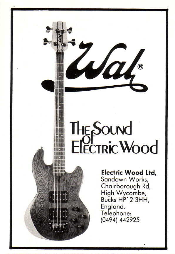 A HISTORY OF WAL BASSES: General Wal music magazine adverts from ...
