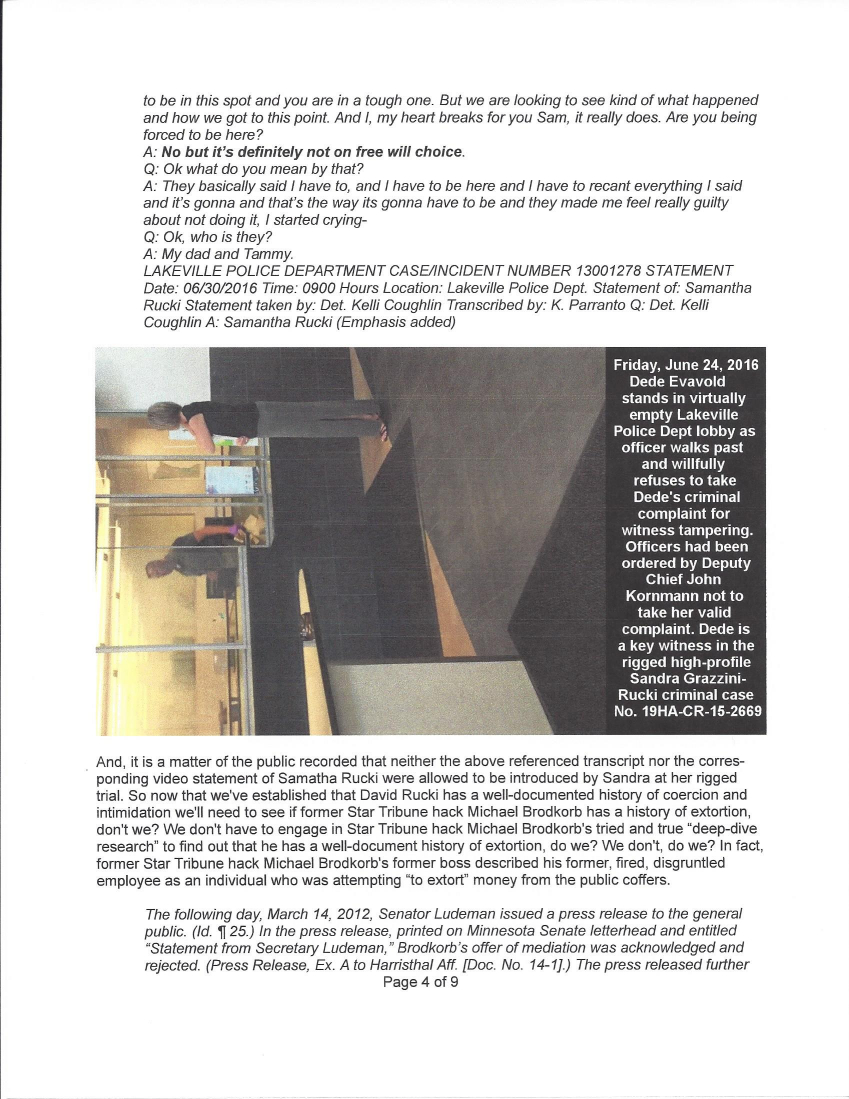 Lion News: Poor Dede's Criminal Complaint For Witness Tampering Against ...