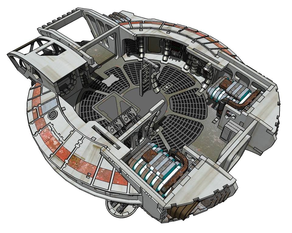 Tabletop Fix: CNC Miniature Scenery - Peregrine Y2K Light Freighter Preview