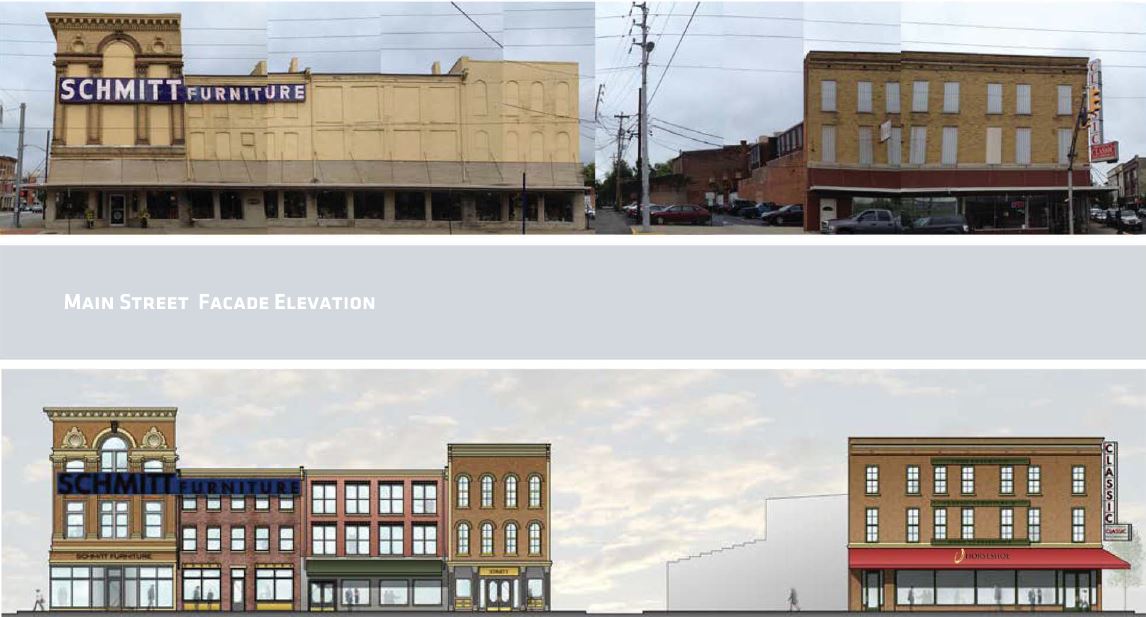 Main Street Building Facade