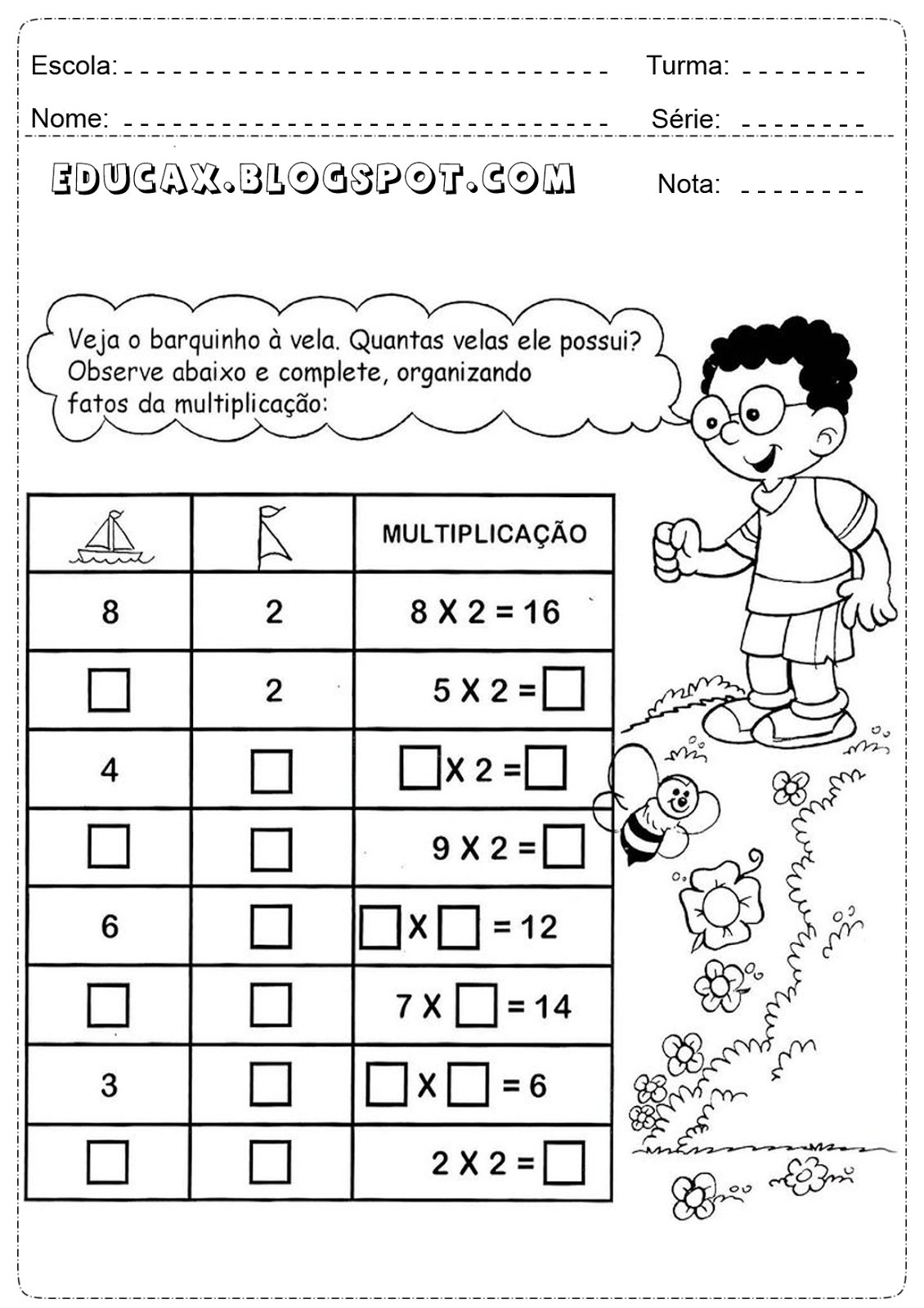 Educa X: Atividades de matemática para o 3° ano do ensino fundamental