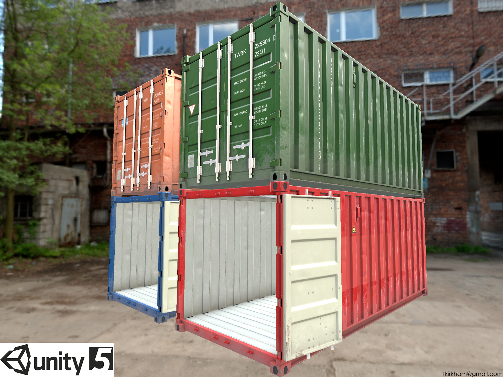 Taylor Kirkham in 3D: 20ft shipping container game prop
