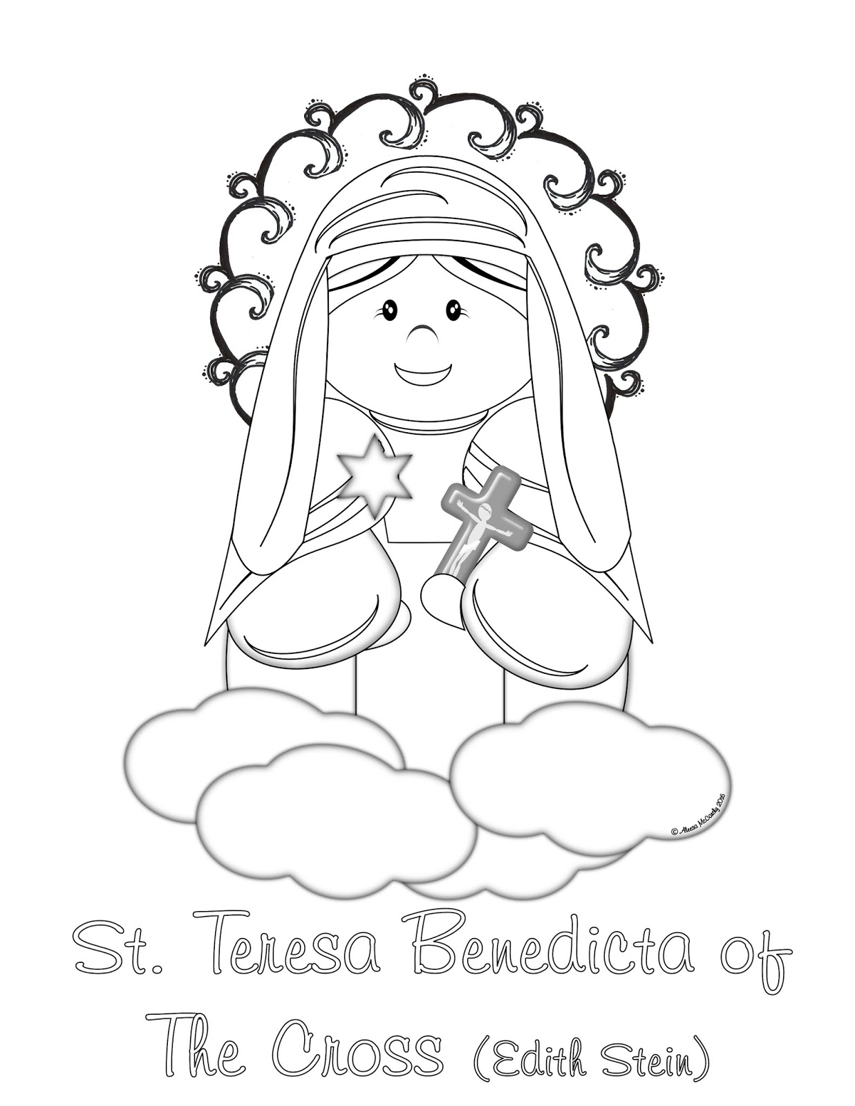 Potrait Mother Teresa Coloring Pages