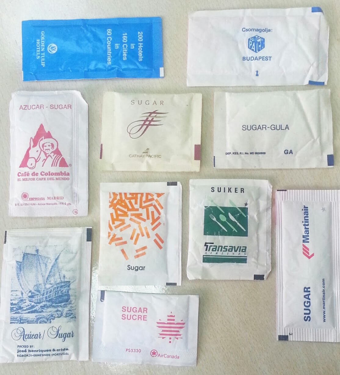 My Collections: Airlines Sugar Packets