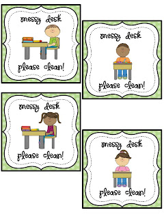 Whoooo's Ready To Teach: Clean and Messy Desk Freebies