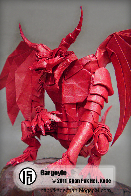 Kade Chan Origami Blog 香港摺紙工作室 (日誌): Gargoyle 夜行神龍