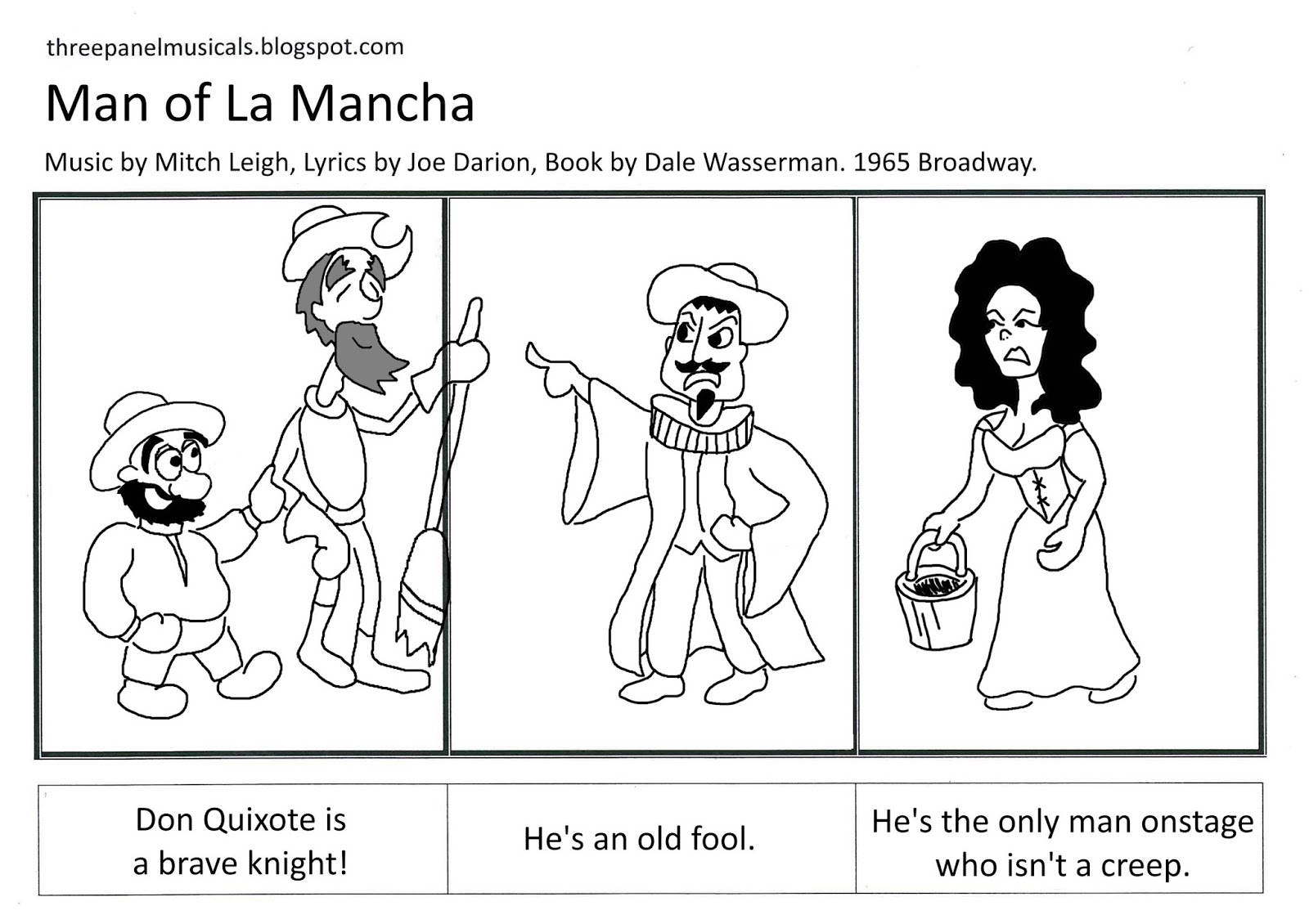 Three Panel Musicals: Man of La Mancha