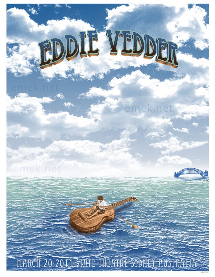 INSIDE THE ROCK POSTER FRAME BLOG: Tonights Eddie Vedder Poster from ...