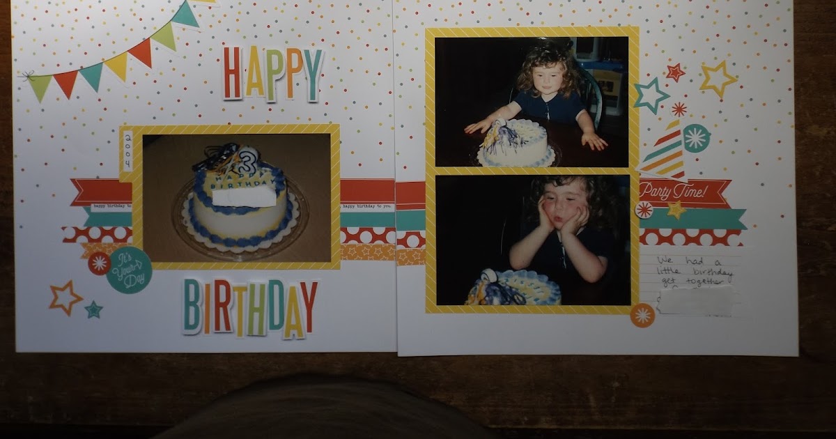 Lauren Loves To Scrap: Party Time Scrapbook Layout ~ Easy Kit To Put ...