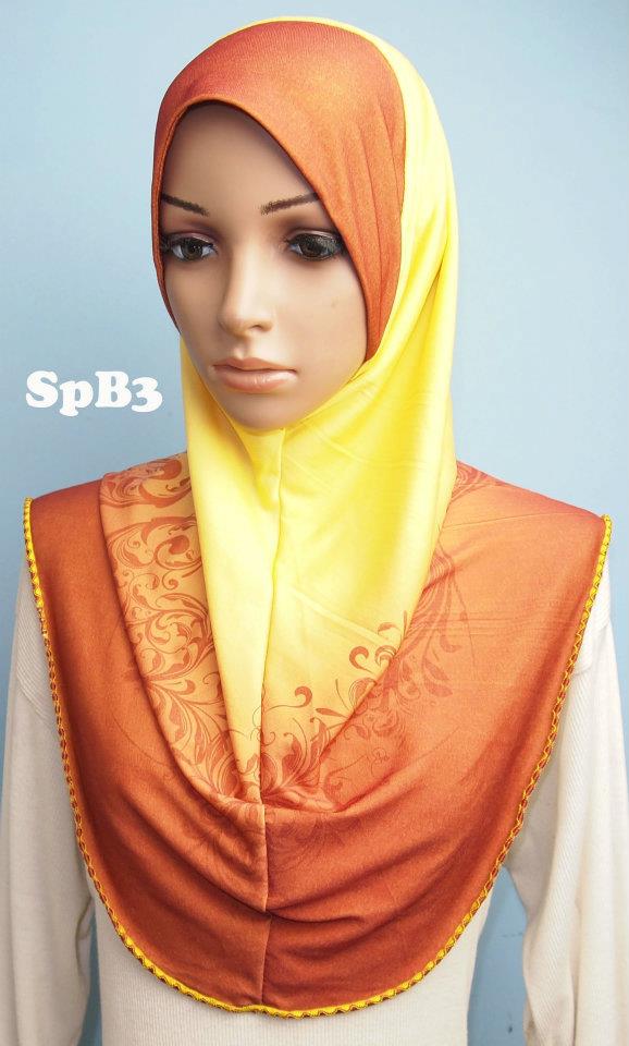 KOLEKSI SOFEA: Tudung Syria Lycra Corak Batik