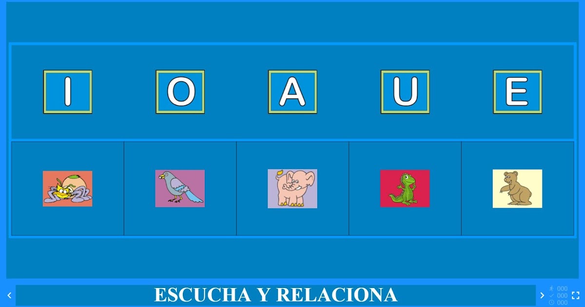 Educando niños felices: Juego interactivo vocales