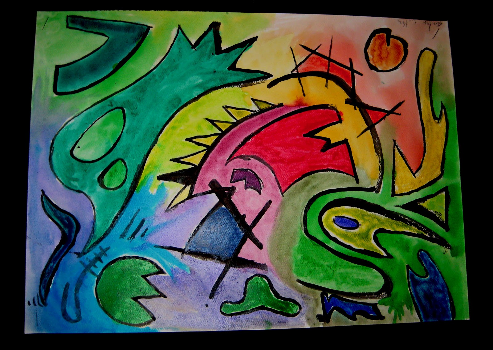 Mrs. Art Teacher!: Kandinsky watercolor - round two