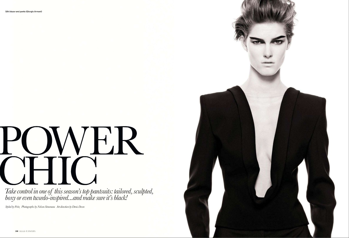 ELITE MODEL MANAGEMENT TORONTO : Erin in Elle Canada by Nelson Simoneau