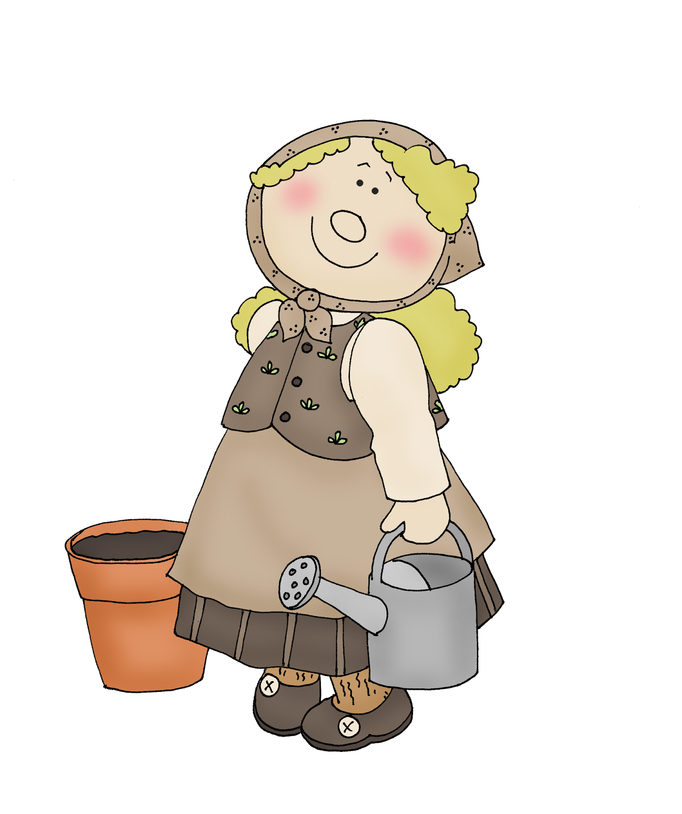 Free Dearie Dolls Digi Stamps: Little Miss Bloom