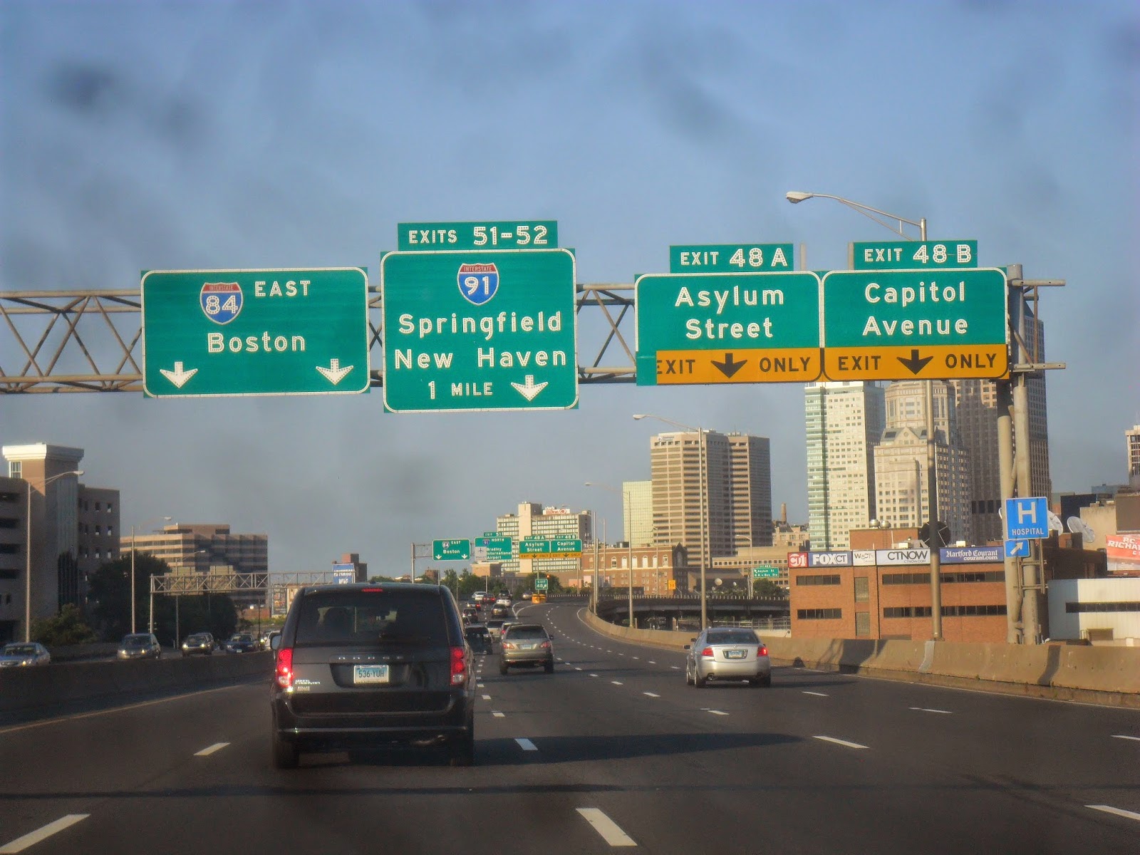 Luke's Signs: Interstate 84 - Connecticut (Hartford Vicinity)