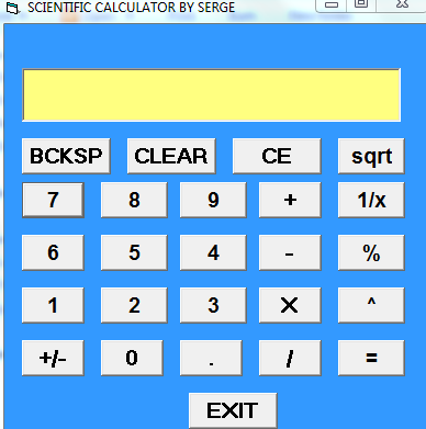Scientific calculator in VB | DGT Corporation