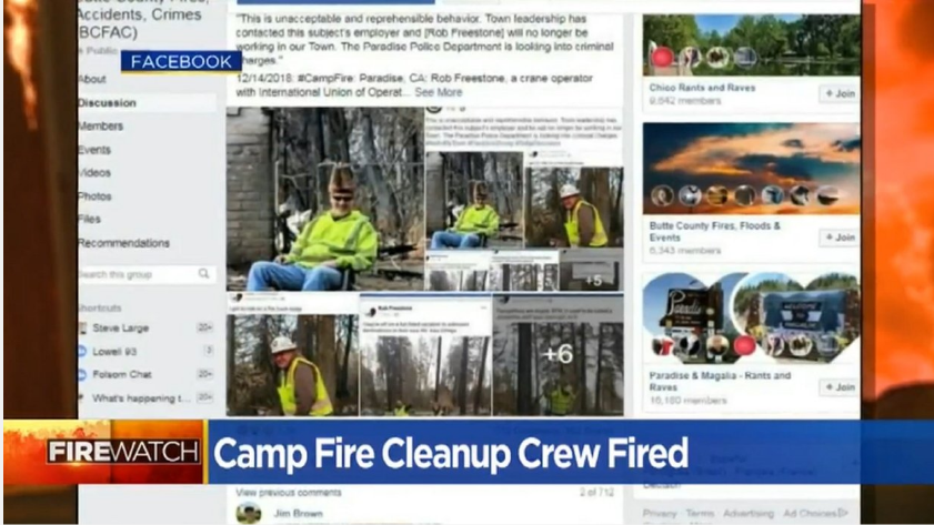 Camp Fire cleanup workers fired after staging 'abhorrent' photos ...