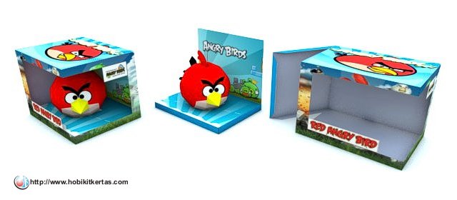 Paper Shock: Red Bird Box Angry Birds by Hobikitkertas