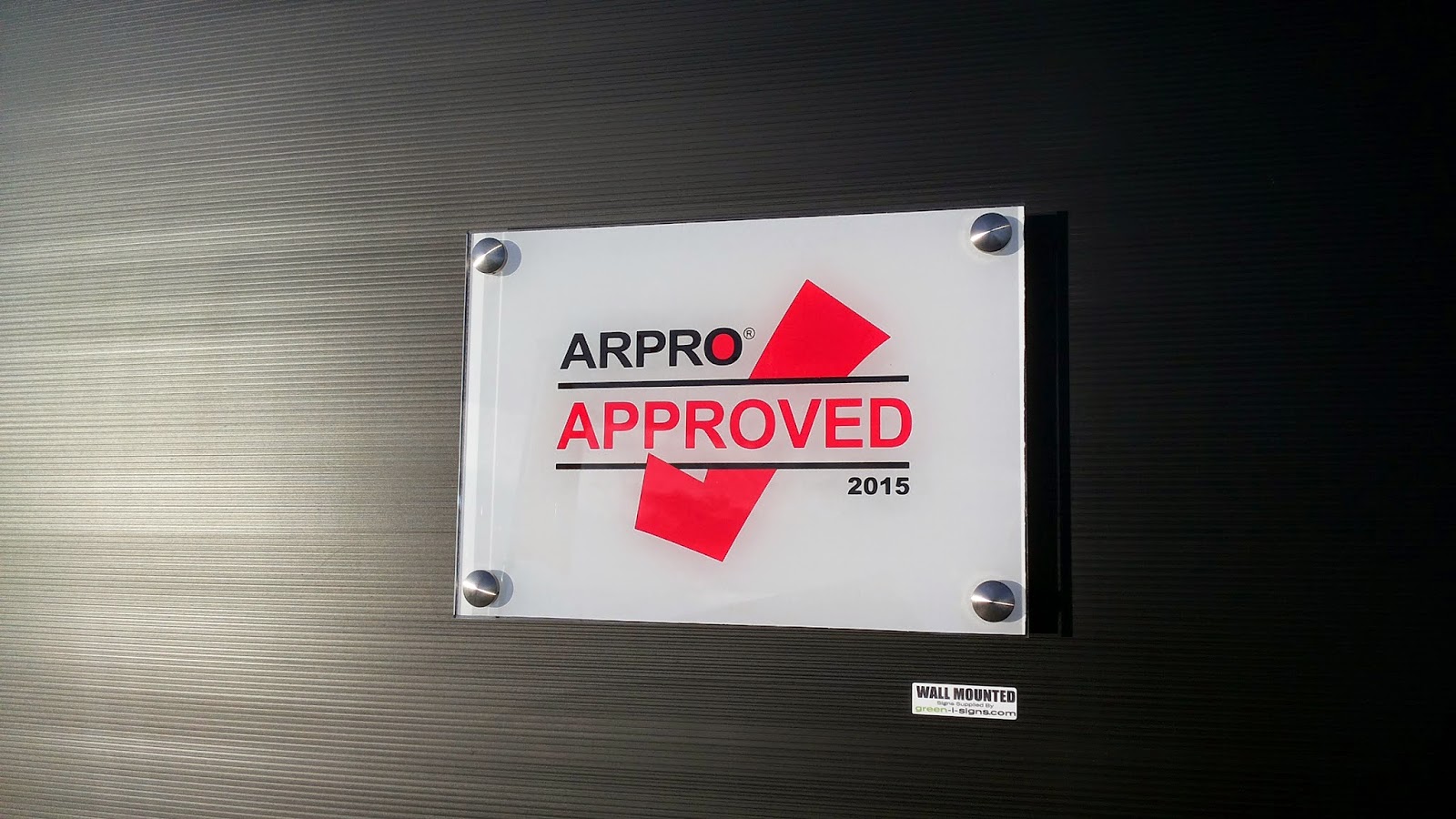 The Green I Signs Blog: 5mm clear perspex signs mounted on stainless ...