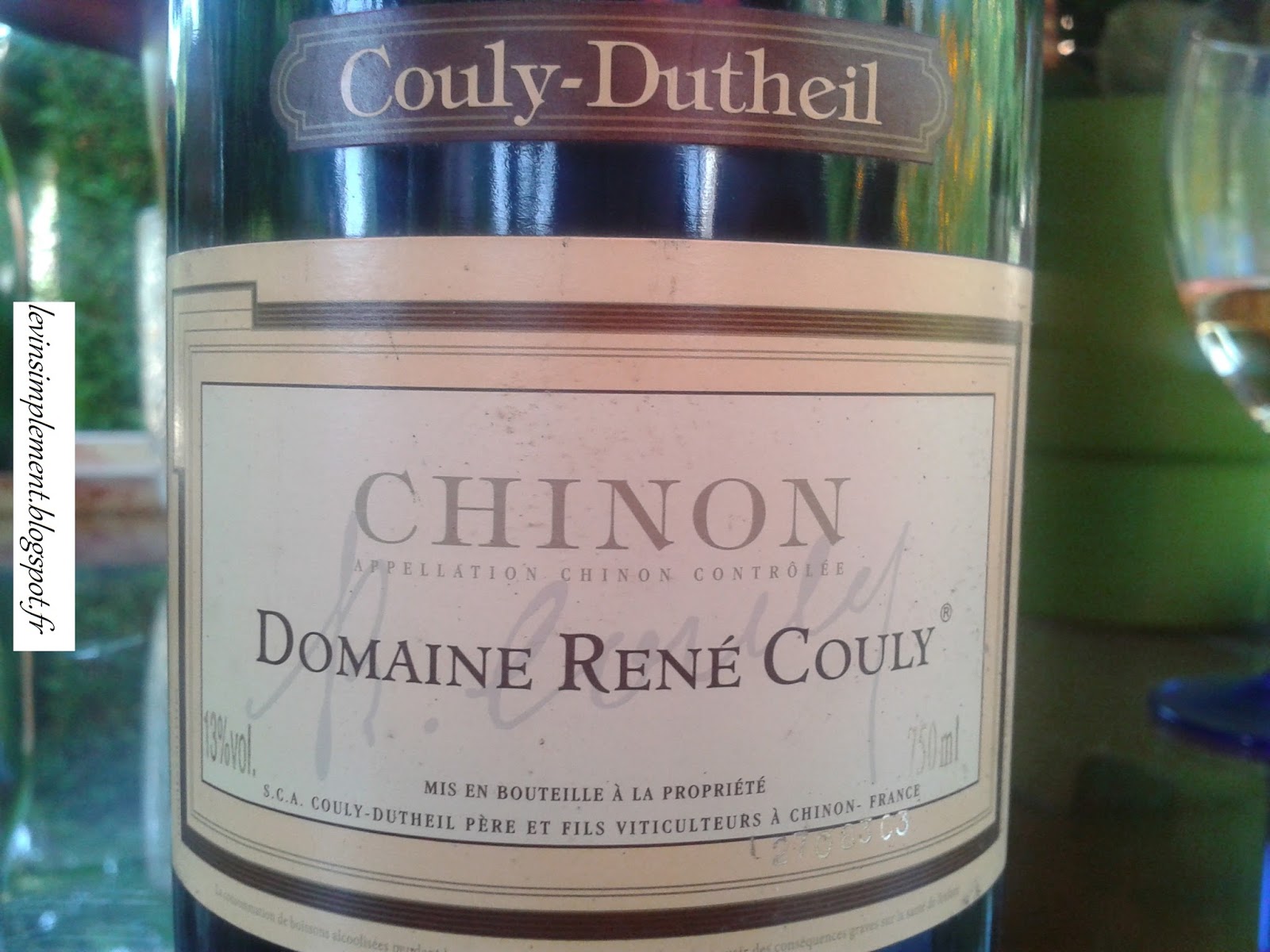 Le vin simplement: Domaine René Couly 2007 - Vallée de la Loire ...