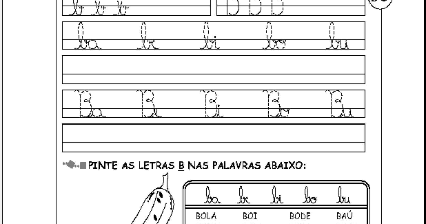 Atividades com a Letra B ~ Atividade para imprimir
