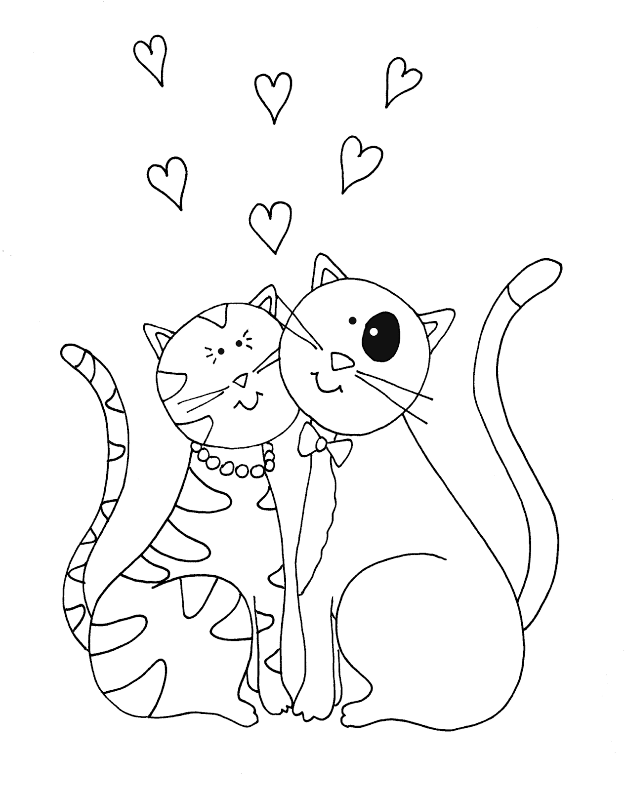 Free Dearie Dolls Digi Stamps: Valentine Cats