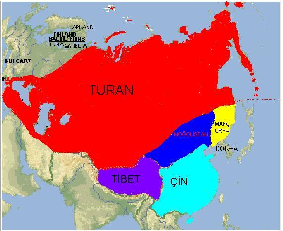 Türkçülük,Turancılık - Bütün Türkler bir ordu!: İşte Turan: Turan haritası