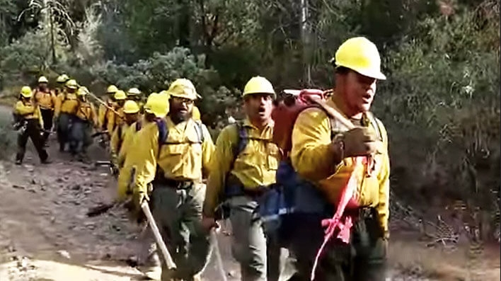 White Wolf : Samoan fire crew after fighting the fires in California ...
