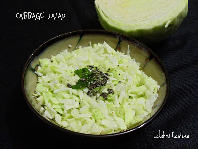Lakshmi Canteen: Cabbage Kosambari (Seasoned Cabbage Salad)