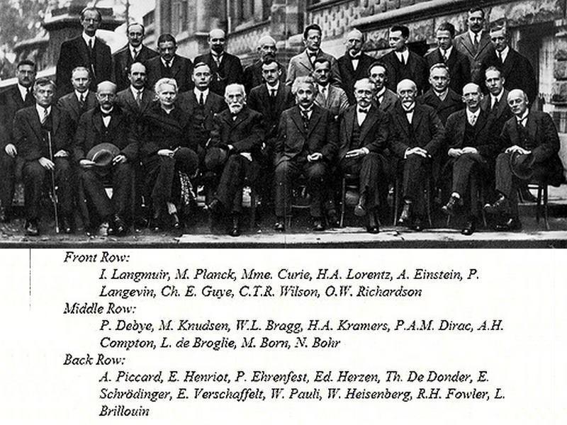 [Image] Picture of the pioneers of quantum mechanics at the 1927 Solvay ...