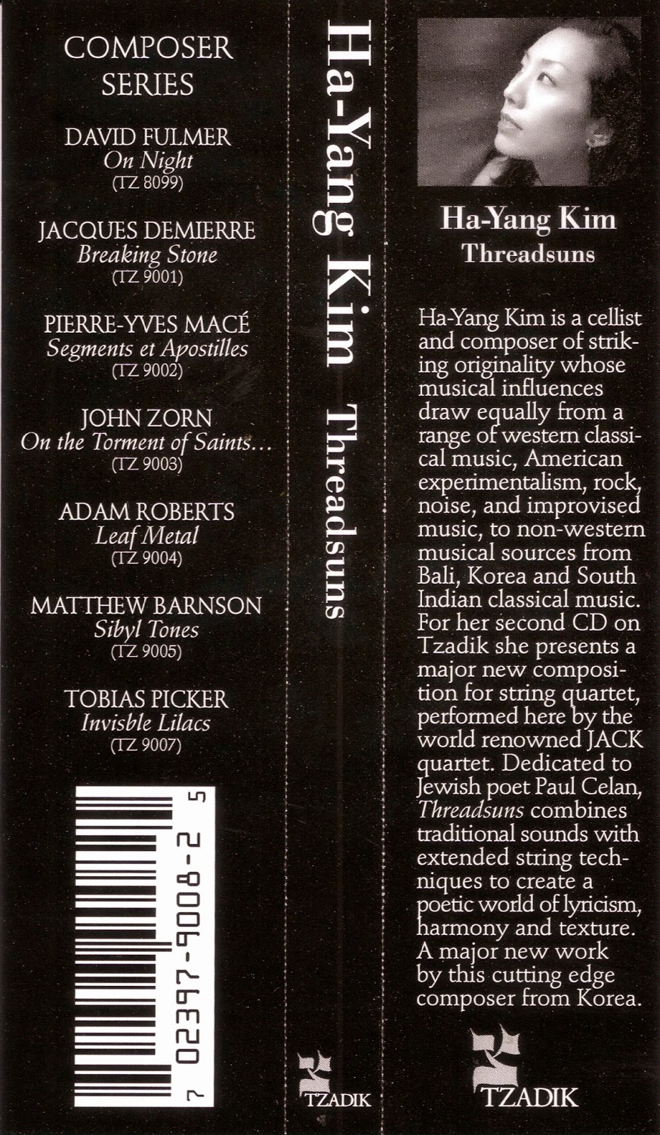 BlogRoddus: Ha-Yang Kim - Threadsuns (Tzadik 2014)