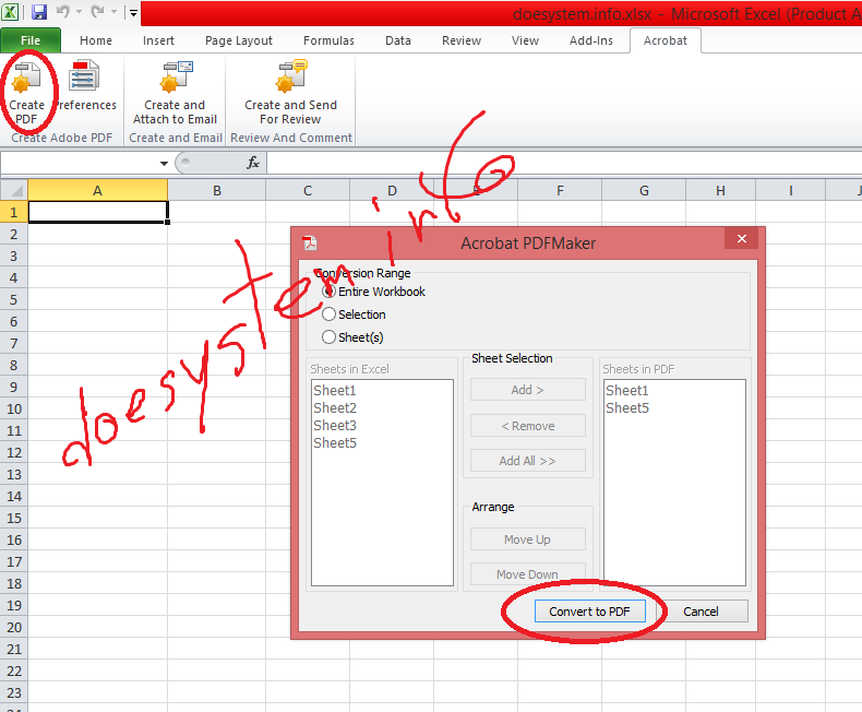 Doesystem: วิธีการแปลงไฟล์จาก Excel ไปเป็น PDF