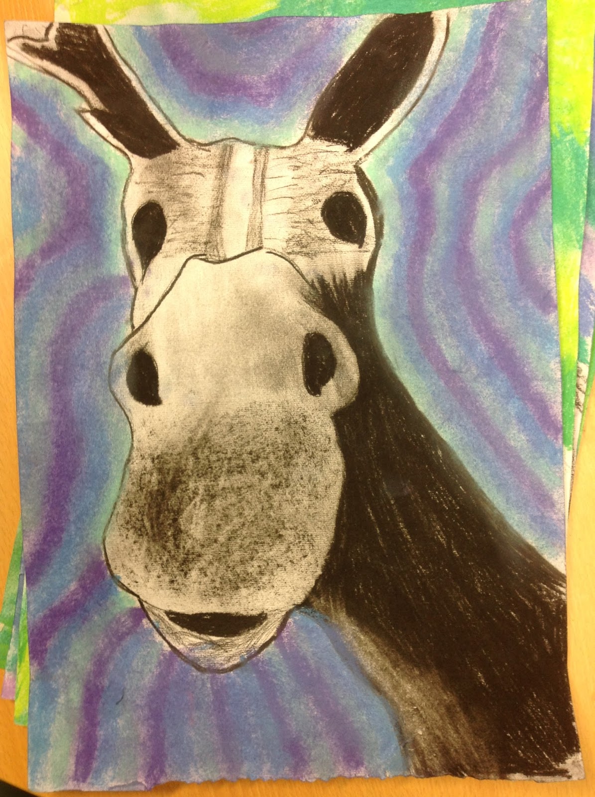 One Point Perspective - Charcoal Distorted Animals.