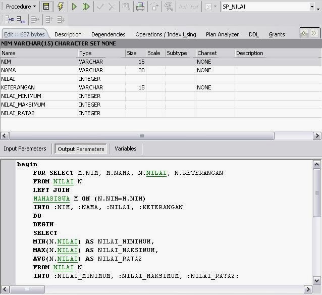 Contoh Sederhana Trigger dan Stored Procedure pada Interbase / Firebird